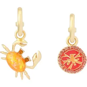 Kurt Geiger Crab & Tomato Mismatched Drop Earrings