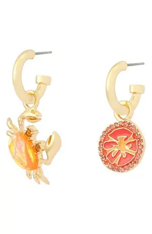 Kurt Geiger Crab & Tomato Mismatched Drop Earrings