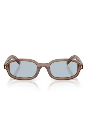 Prada Prada Oval Sunglasses Transparent Clay/blue/grey