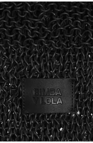 Bimba Y Lola Woven Tote Bag With Leather Detail