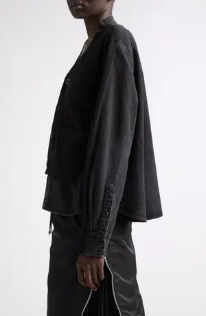 Sacai Cardigan Front Denim Shirt