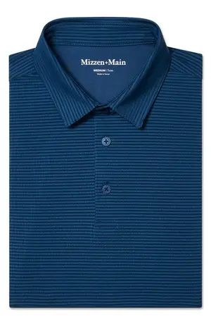 Mizzen+main Copa Trim Fit Performance Polo - Midnight Navy