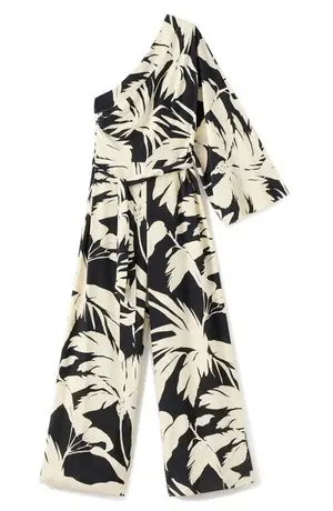Mango Asymmetrical Flare Sleeve Jumpsuit