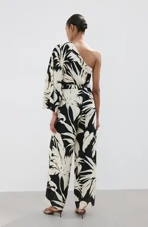 Mango Asymmetrical Flare Sleeve Jumpsuit