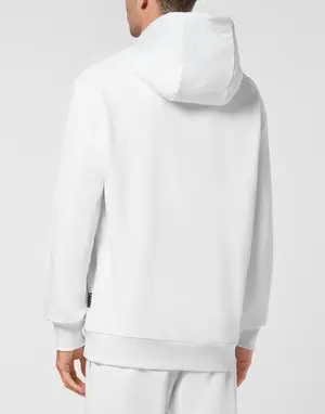 Philipp Plein Hexagon Skull Graphic Cotton Hoodie