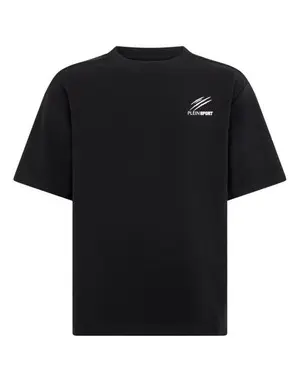 PLEIN SPORT Pique Round Neck T-shirt Icon - Black