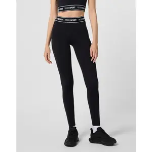 PLEIN SPORT Fleece Jogging Leggings - Black
