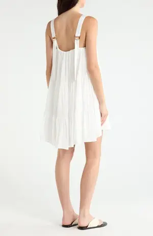 Elan Tiered Cover-up Dress - White