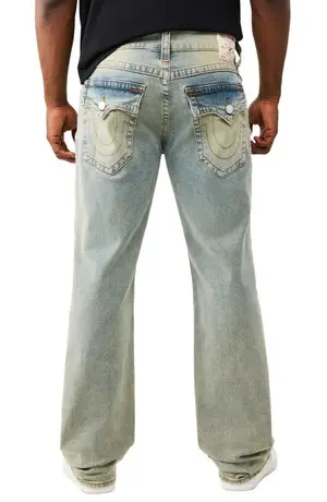 True Religion Billy Bootcut Jeans - Crossover Fade Medium Wash
