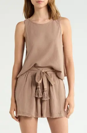 Elan Drawstrong Shorts - Brown