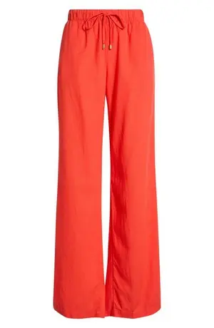 Elan Drawstring Wide Leg Cover-up Pants