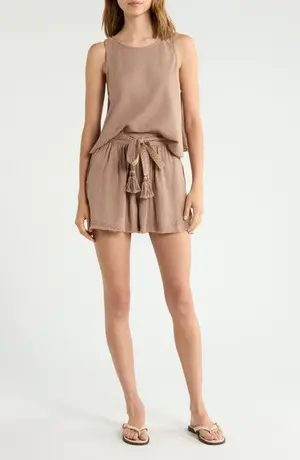 Elan Semisheer Cover-up Tank - Brown