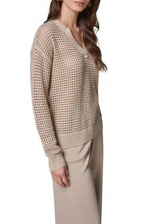 Donna Karan New York Cotton Pointelle Sweater