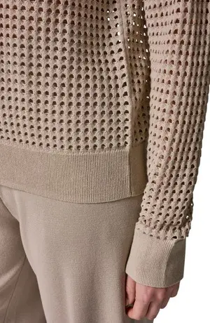 Donna Karan New York Cotton Pointelle Sweater