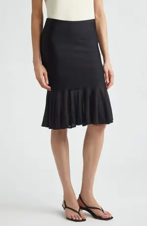 TOTEME Fluted Sweater Skirt - Black