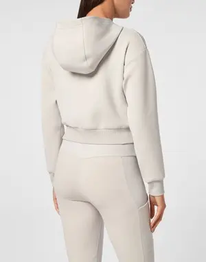 PLEIN SPORT Cropped Logo Hoodie