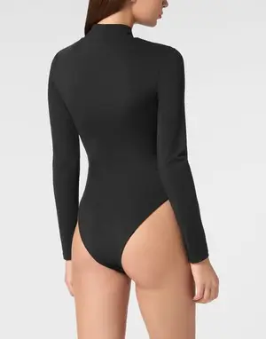PLEIN SPORT Long Sleeve Zip-up Bodysuit