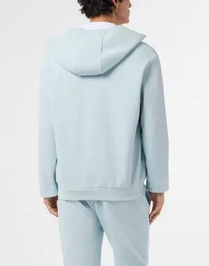 PLEIN SPORT Pique Zip Hoodie Icon - Lightblue