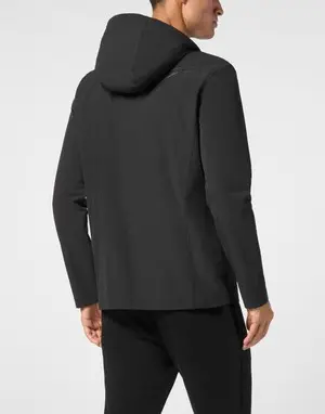 PLEIN SPORT Nylon Hooded Windbreaker Jacket