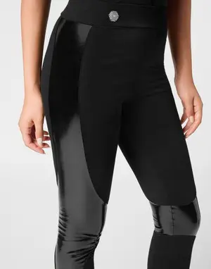 Philipp Plein Leggings With Latex Inserts