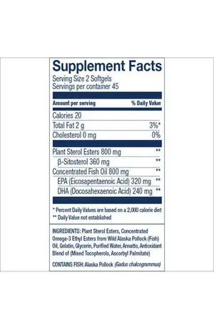 WILEY'S FINEST Cholesterol Support Heart Health Omega-3 Softgels 90 Softgels