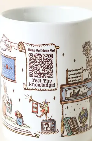 UNCOMMON GOODS Trivia Every Day Interactive Qr Mug