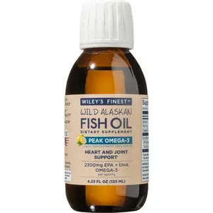 WILEY'S FINEST Wild Alaskan Fish Oil Peak Omega-3 Liquid Supplement2300mg Epa And Dha Omega-3slemon Flavor4.23 Oz - None