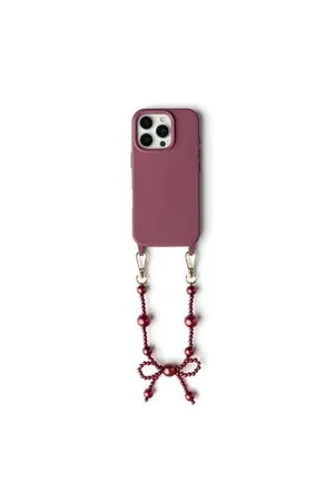 Cordée Cases Burgundy Bow Phone Wristlet Set Air/pro/max - Iphone 17