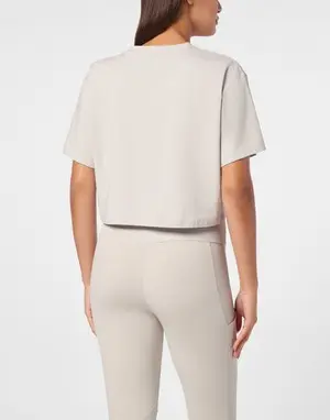 PLEIN SPORT Cropped T-shirt Round Neck Ss - Grey