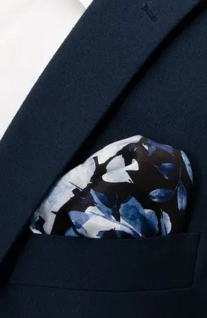 CUFFLINKS, INC. Silk Jacquard Floral Neck Tie And Pocket Square Set