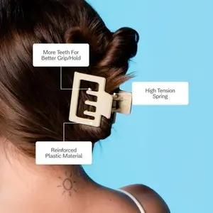 GIMME BEAUTY Square Double Teeth Claw Clip Duo