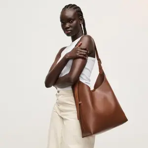 URBAN EXPRESSIONS Maria Hobo Shoulder Bag With Adjustable Strap - Chocolate