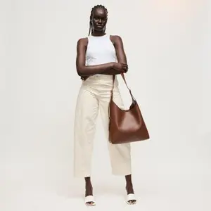 URBAN EXPRESSIONS Maria Hobo Shoulder Bag With Adjustable Strap - Chocolate