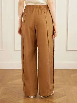 Theory Cotton-poplin Wide-leg Pants
