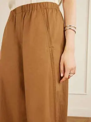Theory Cotton-poplin Wide-leg Pants