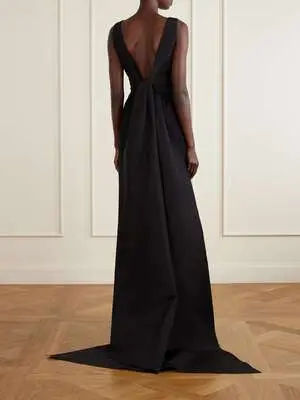 Carolina Herrera Bow-detailed Faille Gown