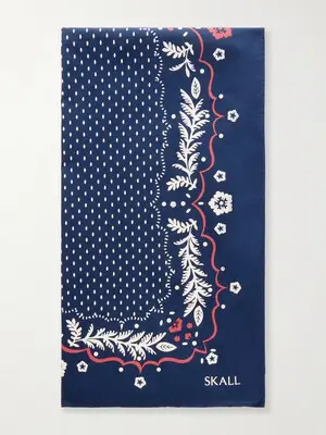 SKALL STUDIO Juniper Printed Organic Cotton Scarf