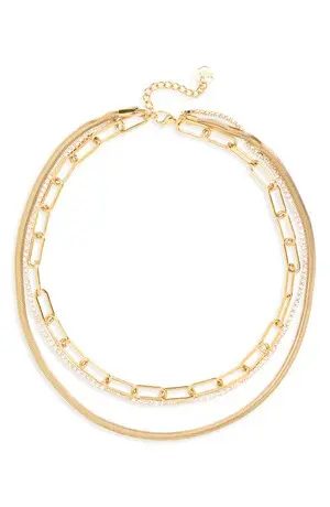BRACHA Lexie Layered Necklace With Cubic Zirconia - Gold