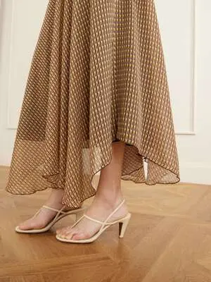 SIR. Cooper Asymmetric Printed Chiffon Maxi Skirt