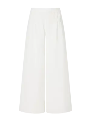 SIR. Beatrice Pintucked Cotton Wide-leg Pants - Neutrals