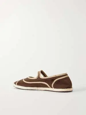 Staud Nora Canvas Espadrille Mary Jane Flats