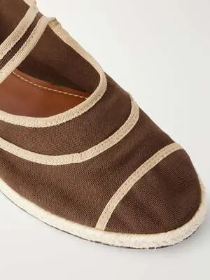 Staud Nora Canvas Espadrille Mary Jane Flats
