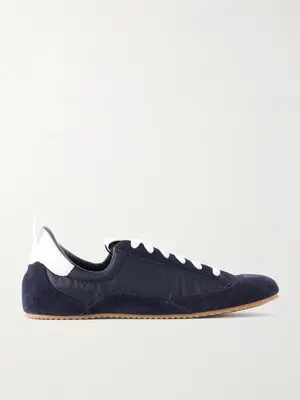 JAMIE HALLER Sacchetto Leather And Suede-trimmed Sneakers