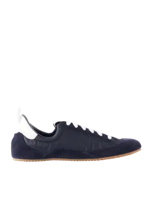 JAMIE HALLER Jamie Haller Sacchetto Leather And Suede-Trimmed Sneakers Blue