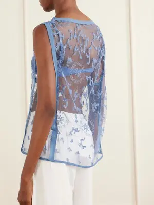 SIR. Leif Embroidered Tulle Top