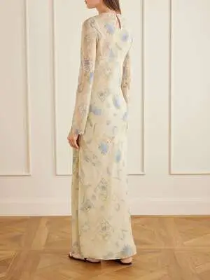 SIR. Cecile Floral-print Georgette Maxi Dress