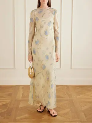 SIR. Cecile Floral-print Georgette Maxi Dress