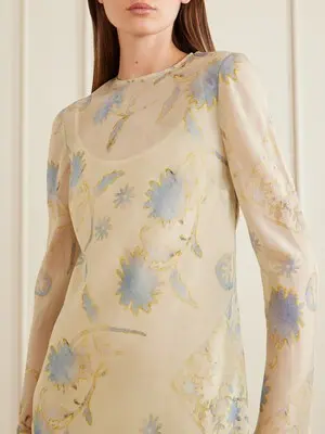 SIR. Cecile Floral-print Georgette Maxi Dress