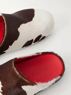 Marni Fussbett Calf Hair Clogs