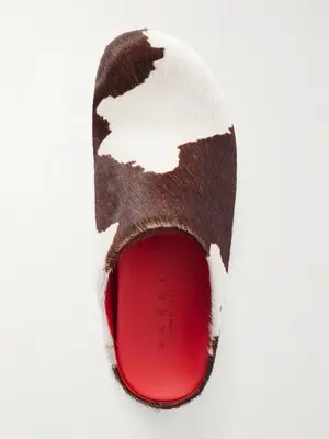 Marni Fussbett Calf Hair Clogs